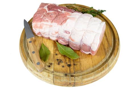 Raw Pork Roast Isolated Stock Image Image Of Meat Kitchen 204323519