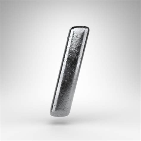 Premium Photo Forward Slash Symbol On White Background Iron 3d Rendered Sign With Gloss Metal