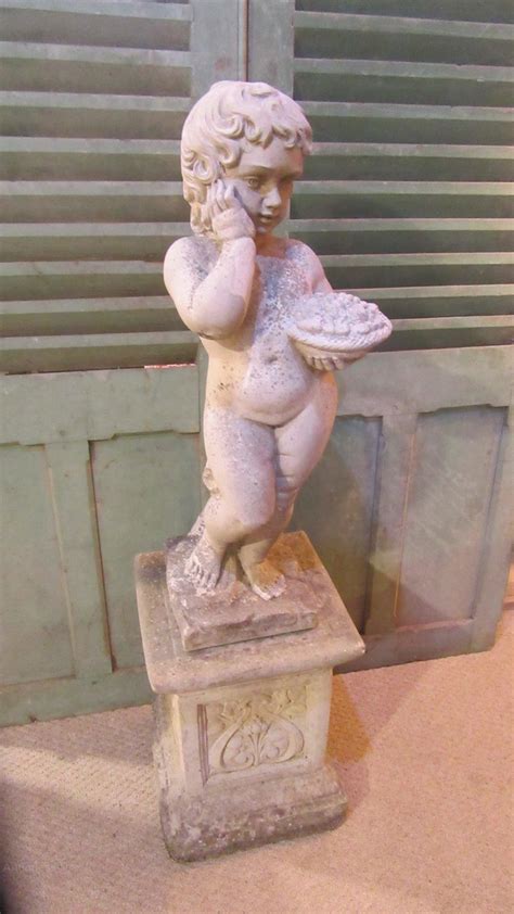 Antiques Atlas Vintage Garden Statue On Plinth As126a4517 4774