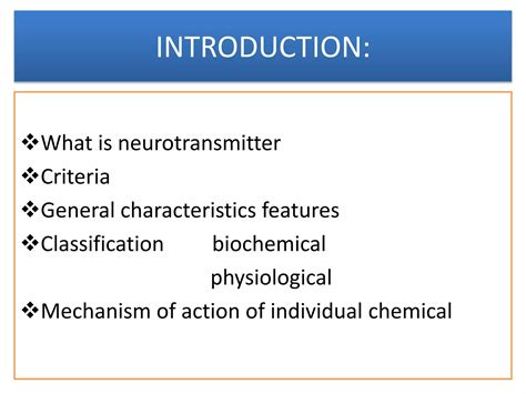 Neurotransmitters and its mechanism of action | PPTX