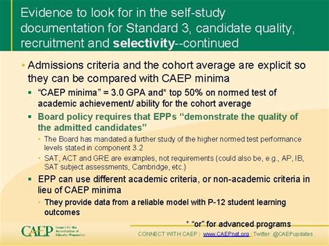 Caep Standard 3 Candidate Quality Recruitment And Selectivity