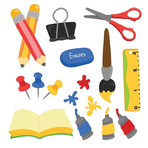 Colección De Elementos De Colegio Vector Gratis