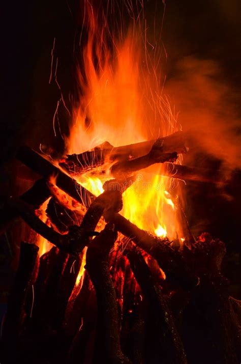 Holi Holika Dahan India Fire Alarm Evacuate Stock Image Image Of