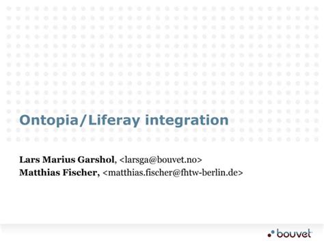 Ontopia Liferay Integration Demo Ppt