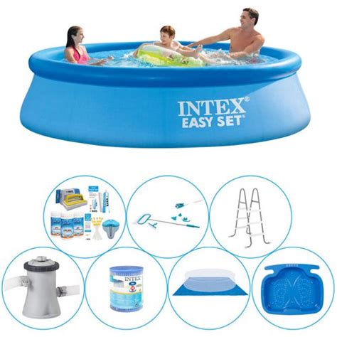 Intex Piscine Easy Set Ronde 305x76 Cm 8 Pièces Paquet De Piscine