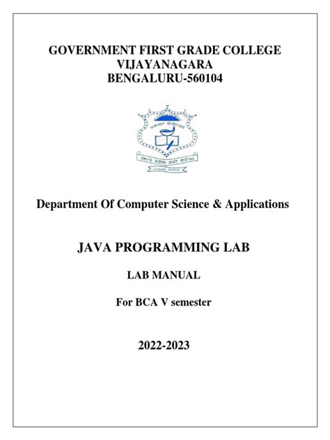 Cbcs5thsembcajava Manual Pdf Class Computer Programming Method