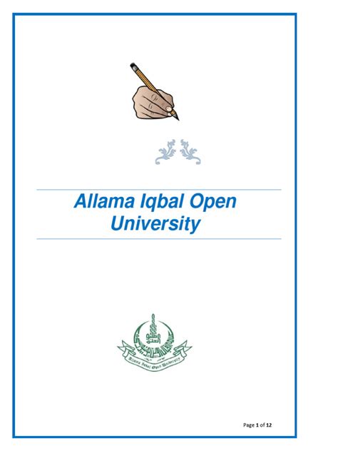 Aiou 1423 1st Assignment Pdf Pakistan