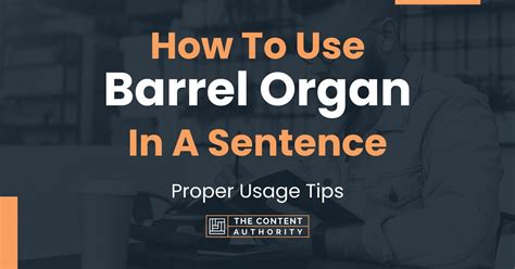 how to use barrel organ in a sentence proper usage tips