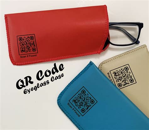 Qr Code Soft Eyeglass Case Find Lost Glasses
