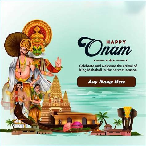 Do You Want To Write Name On Happy Onam 2023 Greeting Card Images In