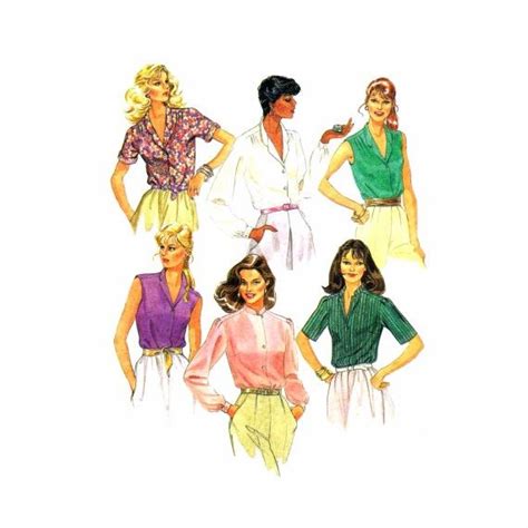 Vintage Sewing Patterns Out Of Print Retro Vogue Simplicity Blouse