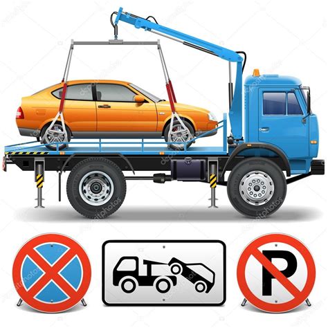 Vector Tow Truck — Stock Vector © Dashadima 53163681