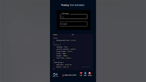 Floating Text Animation Cssanimation Css Html Csstricks Youtube