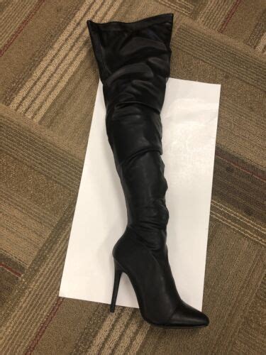 Black Pointed Toe Stiletto Heel Thigh High Fashion Boots All Sizes EBay