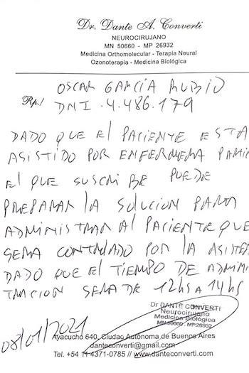Quién Es El Médico Que Le Prescribió Dióxido De Cloro A Un Paciente Con