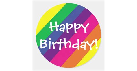 Happy Birthday Classic Round Sticker Zazzle