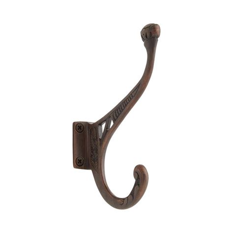 Ornate Double Brass Coat Hook Oil Rubbed Bronze Signature Hardware