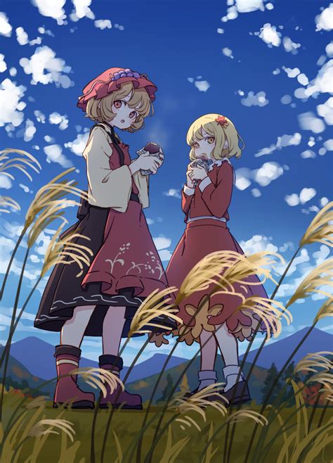 Safebooru 2girls Absurdres Aki Minoriko Aki Shizuha Blonde Hair Blue
