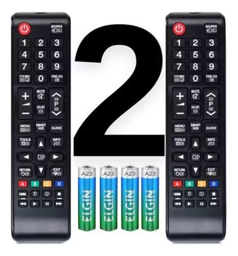 Kit Controle Remoto Para Tv Samsung Smart Hub Universal Parcelamento Sem Juros