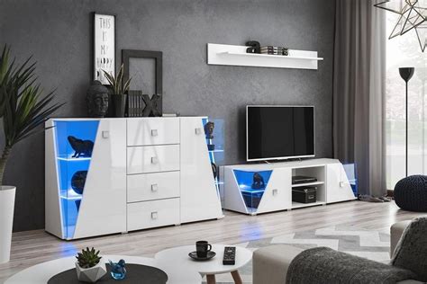 Jvmoebel Wohnzimmer Set Möbel Set Wohnwand Tv Ständer Regal Holz Luxus