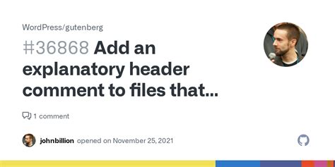 Add An Explanatory Header Comment To Files That Get Copied Into