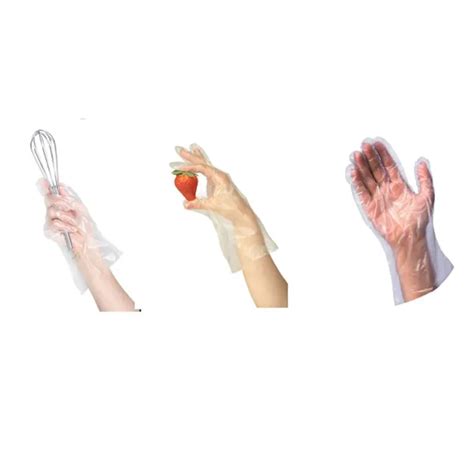 100 Pcs Disposable Plastic Gloves Food Handling Safety Gloves Cleaning