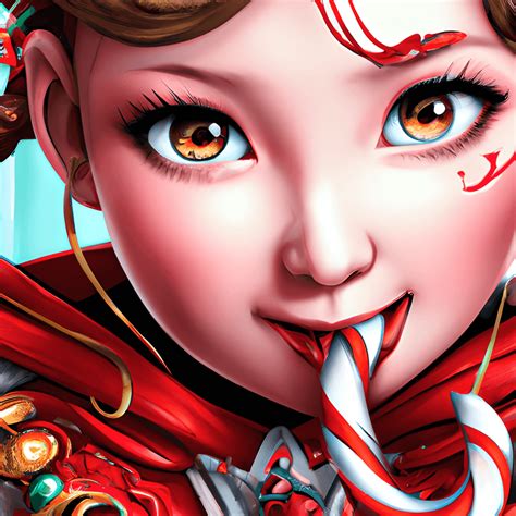Christmas Girl With Candy Canes By Artgerm · Creative Fabrica