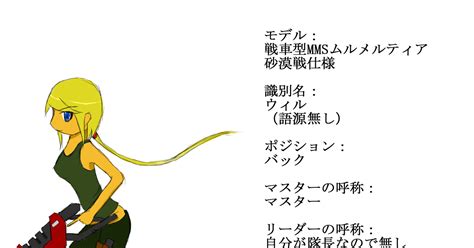 武装神姫 【武装神姫】ウィル 私服 プロフ付 カタパルト＠vrc出没中のイラスト Pixiv