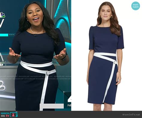 Wornontv Kay Angrums Navy Contrast Trim Dress On Nbc News Daily Kay