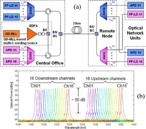 Schematic Of Proposed Bidirectional Wdm Pon Architecture A And Download Scientific Diagram