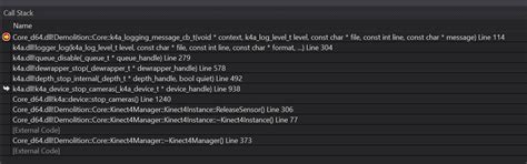 When Calling K4adevicestopcameras On Shutdown Errors Occur And