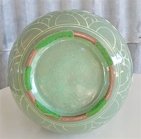 Decorated Celadon Vase For Sale At 1stdibs