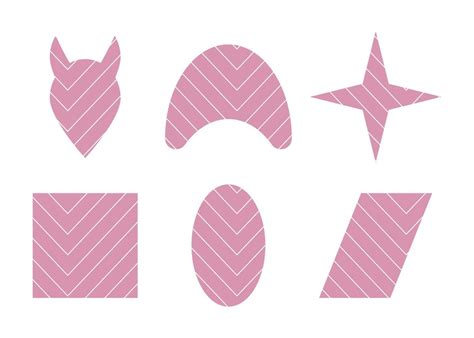 Set Of Geometric Shapes With Decorative Filling Vector Illustration