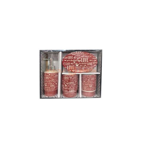 აბაზანის აქსესუარების ნაკრები კერამიკის 4ც 2382