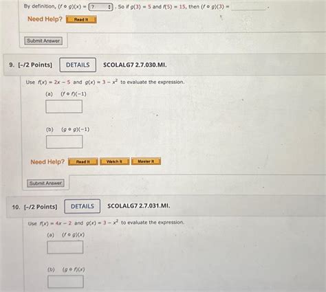 Solved By Definition Fg X So If G 3 5 And F 5 15 Chegg