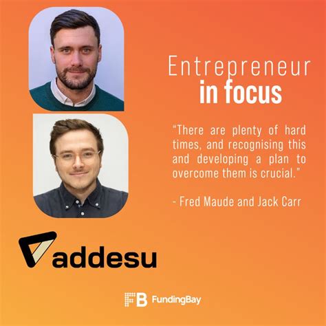 Funding Bay On Linkedin Addesus Founders Fred Maude And Jack Carr