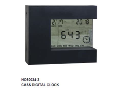 Cass Digital Clock Black Ih Casadecor