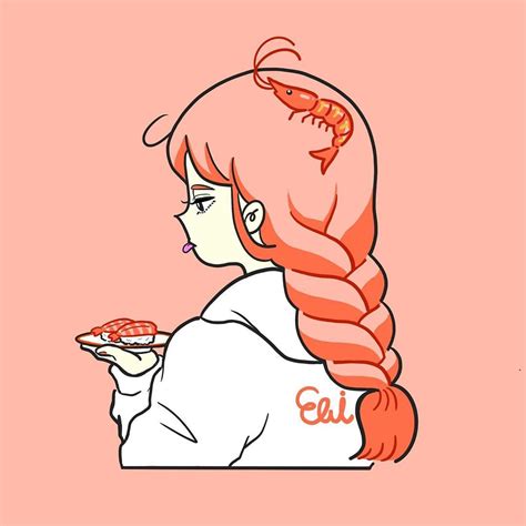 Natsumi Sato イラストレーターはinstagramを利用しています 「えび🦐👅 Illustration イラスト