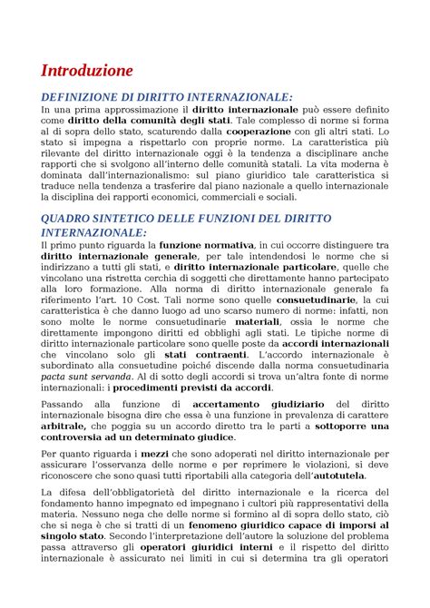 Riassunto Di Diritto Internazionale Conforti Docsity