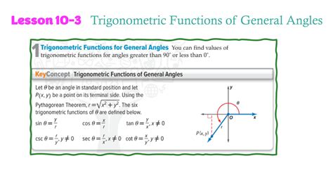 Solution Lesson 10 3 Trigonmetric Functions Of General Angles Copy