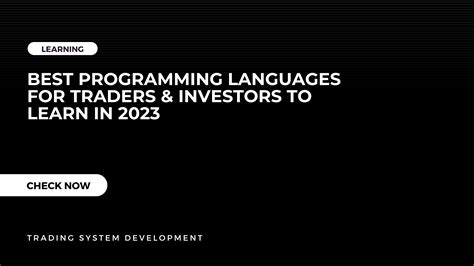 Best Programming Languages For Traders And Investors To Learn In 2023