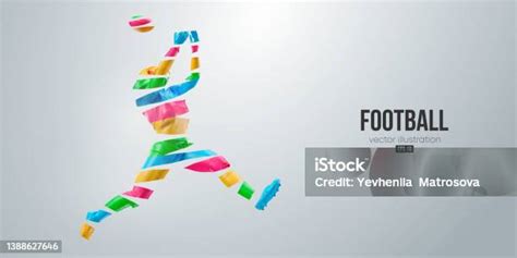 액션 고립 된 흰색 배경에서 Nfl 미식축구 선수 남자의 추상적 실루엣 벡터 일러스트레이션 3차원 형태에 대한 스톡 벡터 아트 및 기타 이미지 Istock