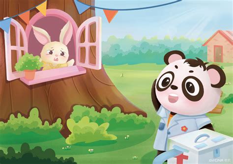 《熊猫阿宝当医生》绘本设计设计作品 设计人才灵活用工 设计dna