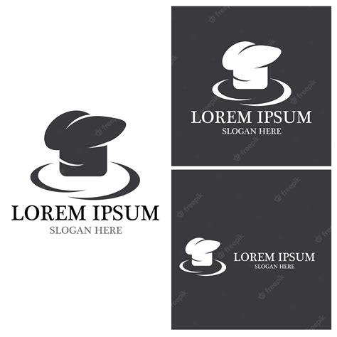 모자 셰프 로고 템플릿 프리미엄 벡터