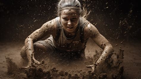 그녀가 달리면서 진흙 속에 있는 선수의 이미지 더러운 스포츠 사진 더러운 스포츠 배경 일러스트 및 사진 무료 다운로드 Pngtree