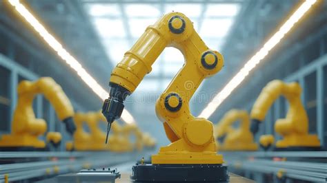 Automated Assembly Line With Robotic Arms Performing Precision Tasks