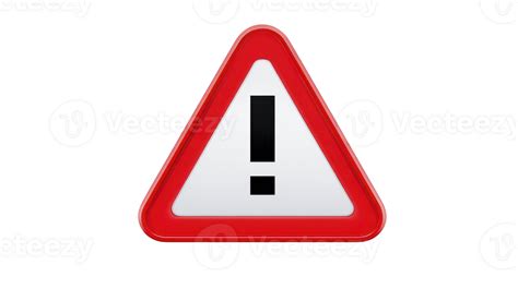 Red Triangle Warning Sign With Exclamation Mark Symbolizing Caution Alert Or Danger Commonly