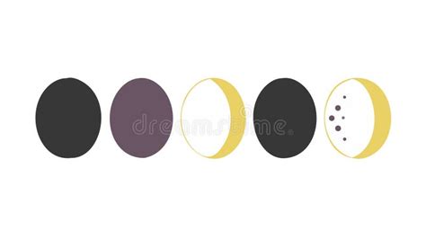 Lunar Phase Cycle Icons Vector Illustration Astronomy Vector Design Generative Ai Stock Vector