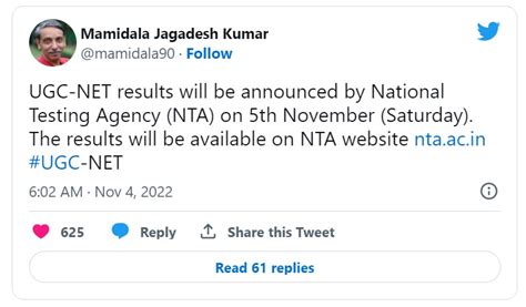 Ugc Net 2022 Result Live Nta Net Jrf Result Today Check How To
