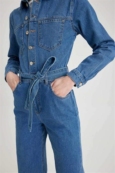 Blue Woman Jean Overalls 2784181 Defacto